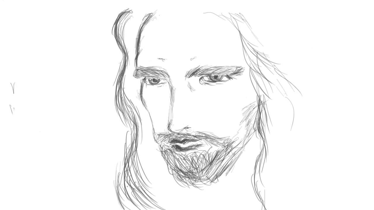 Easy Jesus Sketch