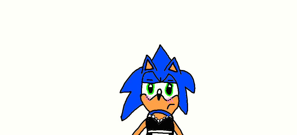 Maid Sonic the hedgehog by SonicTheCoolHog123 on DeviantArt