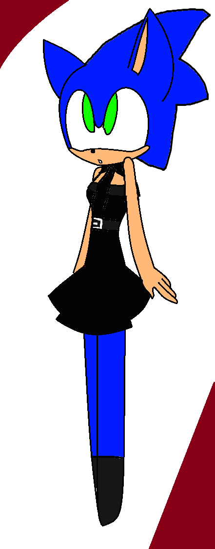 Sonic in Wednesday Dress #1 by SonicTheCoolHog123 on DeviantArt