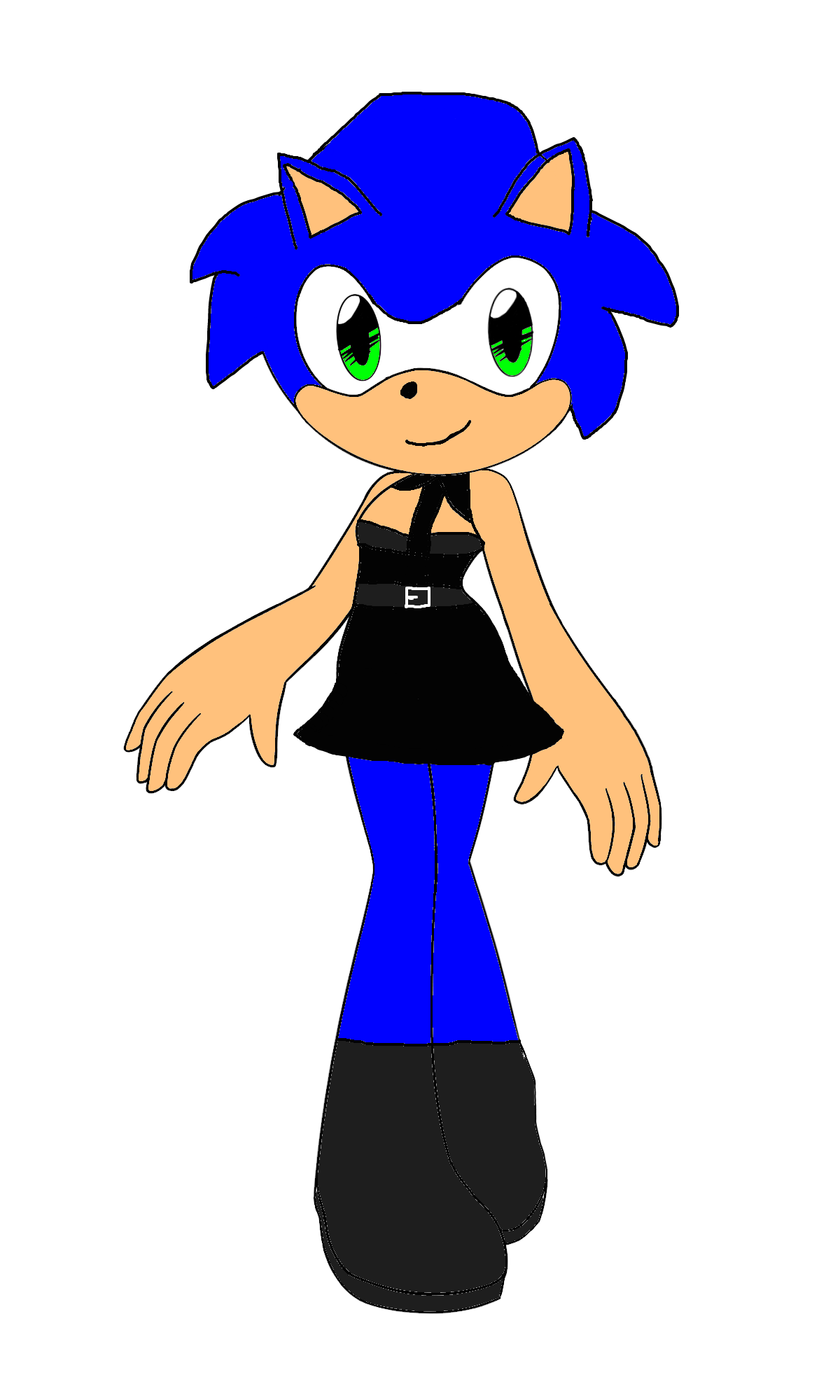Sonic in Wednesday Dress #2 by SonicTheCoolHog123 on DeviantArt