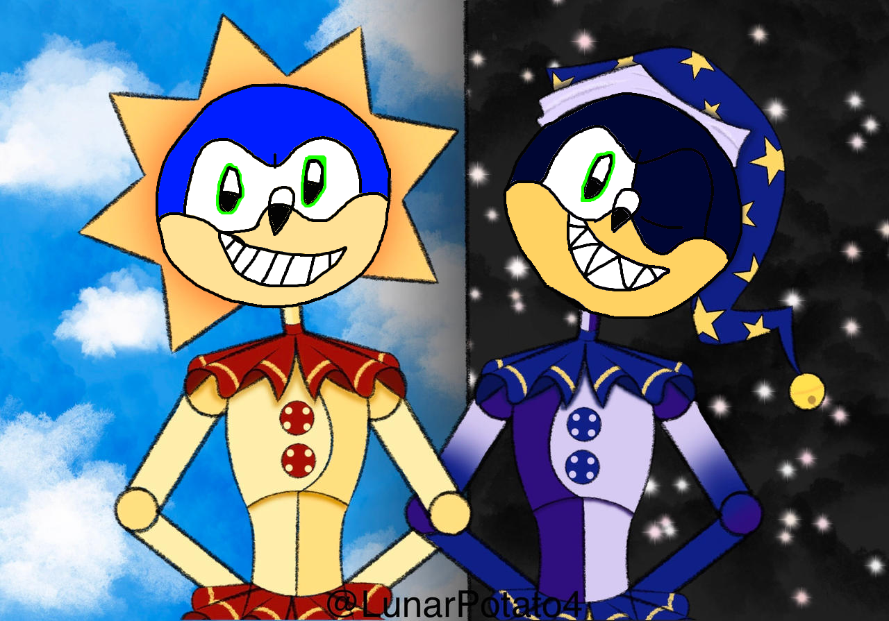 Sonic and Turbo Sonic dress as Sun and Moon #7 by SonicTheCoolHog123 on ...