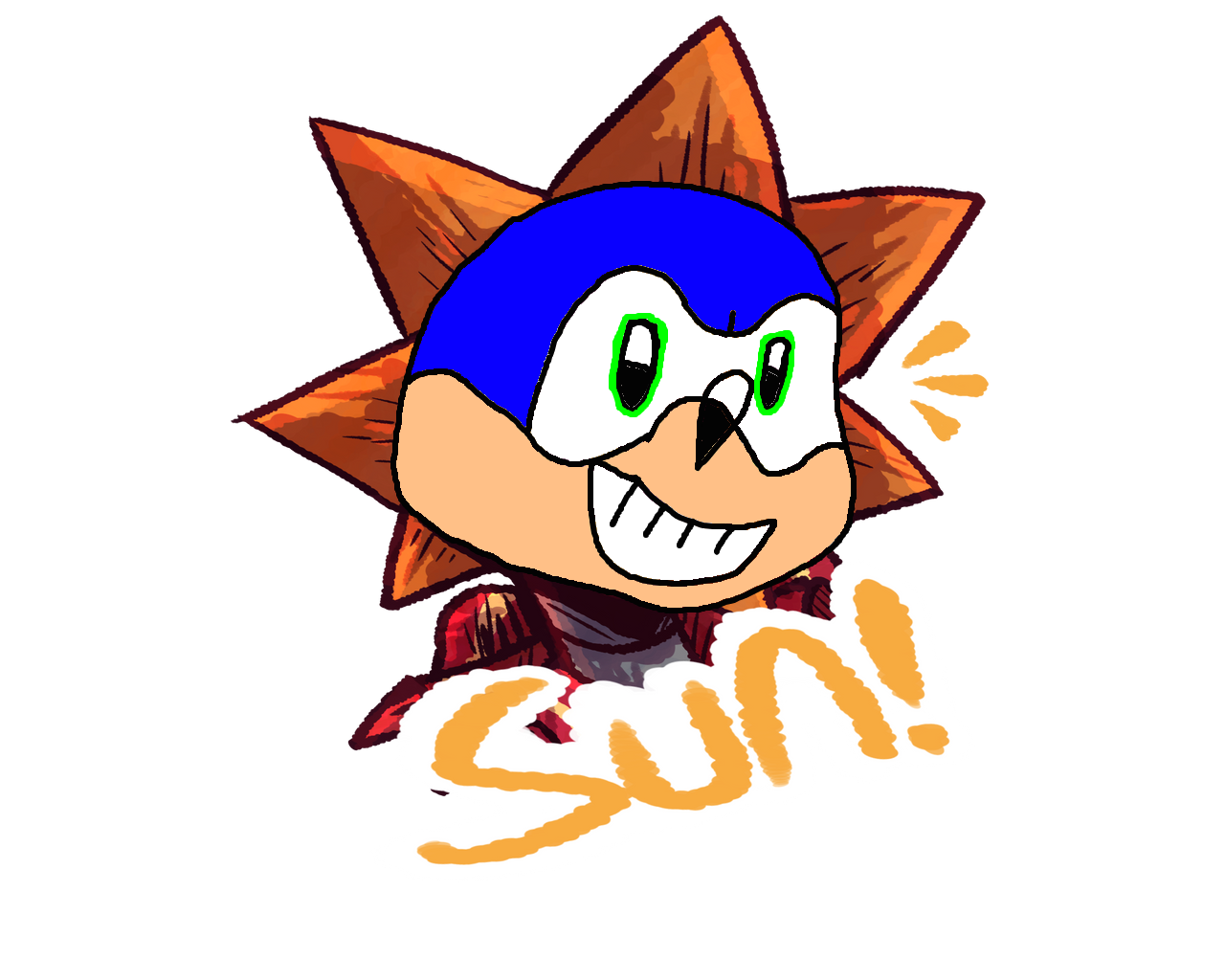 Sonic dressed as Sun by SonicTheCoolHog123 on DeviantArt