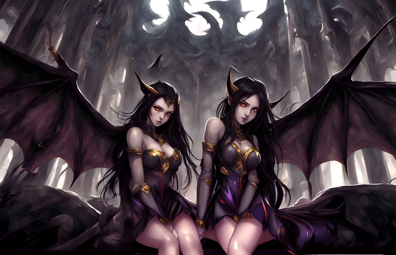 Succubus Twins by Sparkiekong on DeviantArt