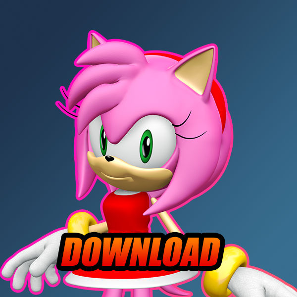 SA2 HD Amy Model Released DL by Detexki99 on DeviantArt