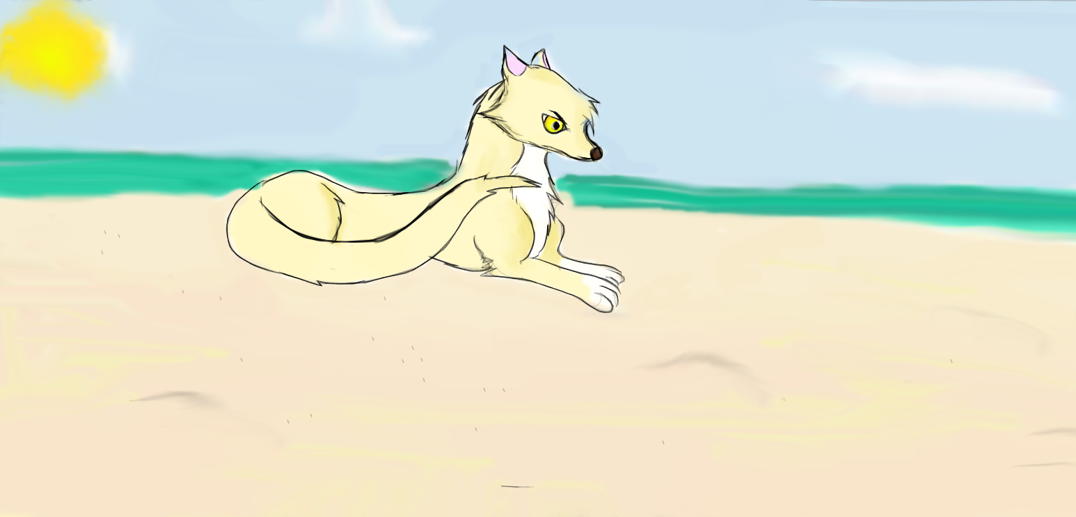 Beach wolf by xXMistDragonXx on DeviantArt