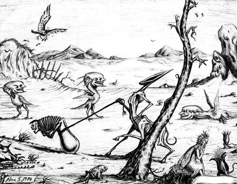 Wedgehead - Original Drawing from 1980 by Cleopordian on DeviantArt