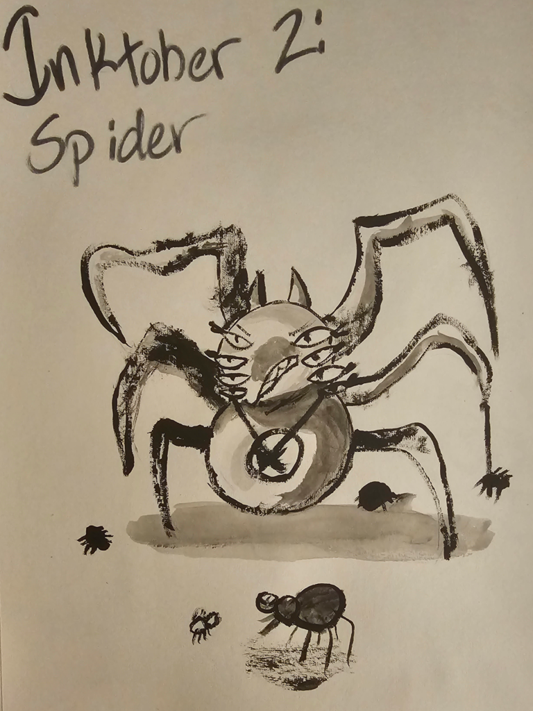 Inktober 2: Spiders by DiamondDragon2003 on DeviantArt