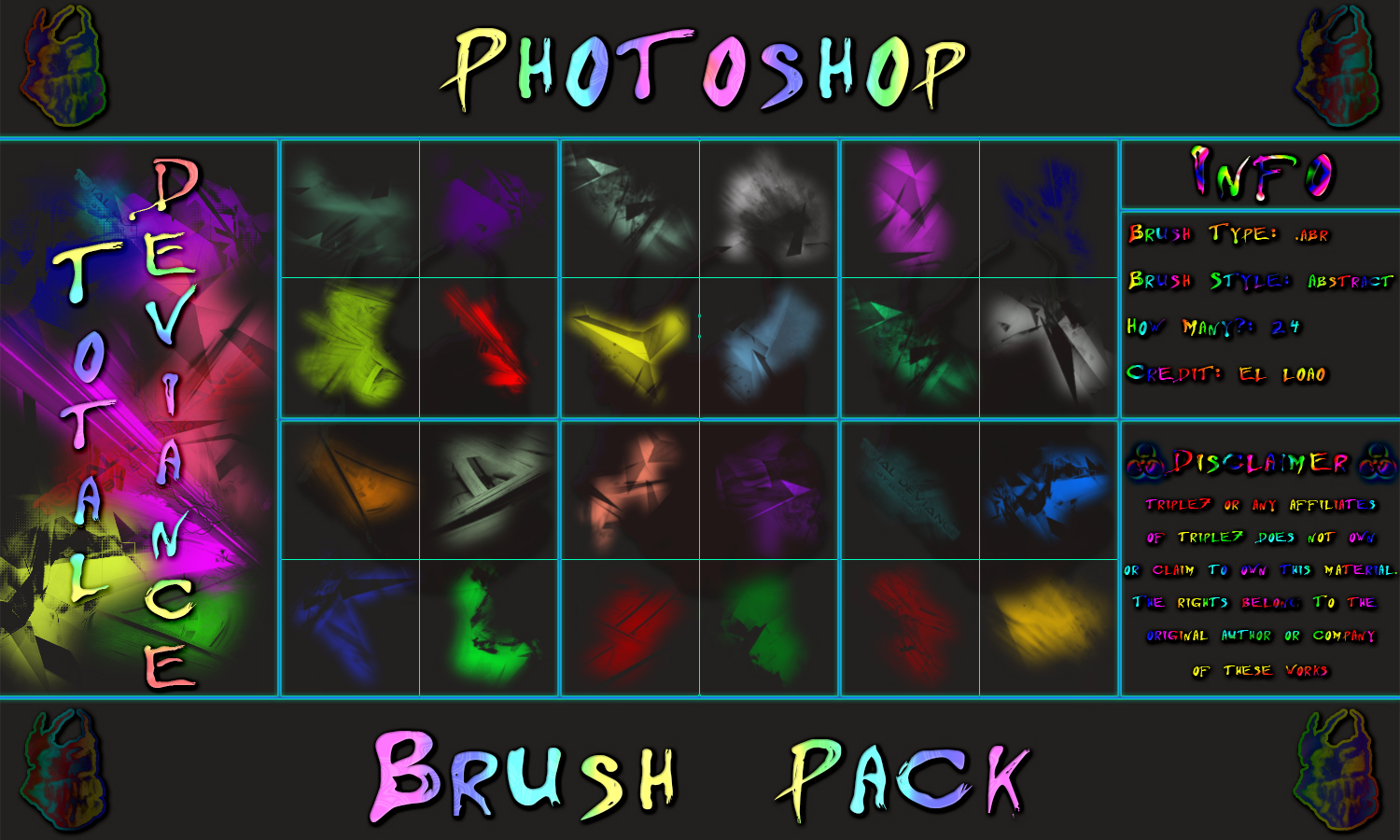 Total Deviance Brushes [Photoshop Brush Set] by triple7photography on ...