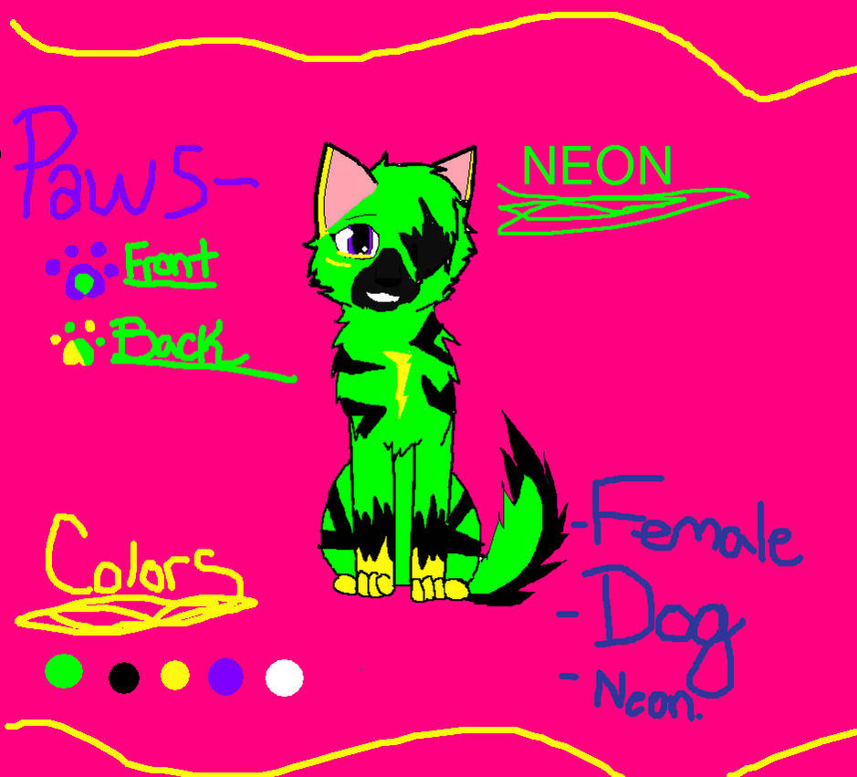 Neon the dog ref. by tanglestarstudious on DeviantArt