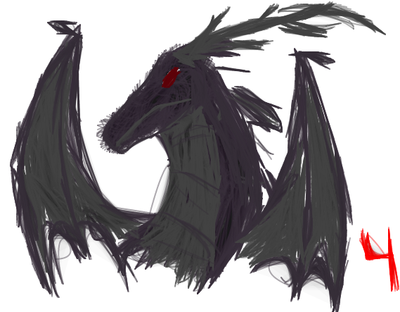 Scribbly Dragon by Kaybird98 on DeviantArt