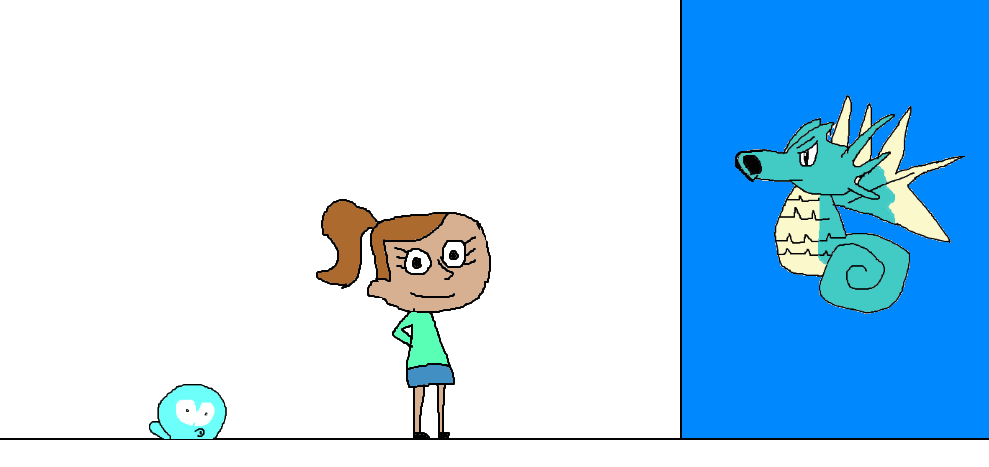 slurple seadra and a ponytail girl by uniparrot20 on DeviantArt