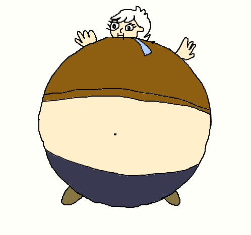 inflated lina (art trade) by uniparrot20 on DeviantArt