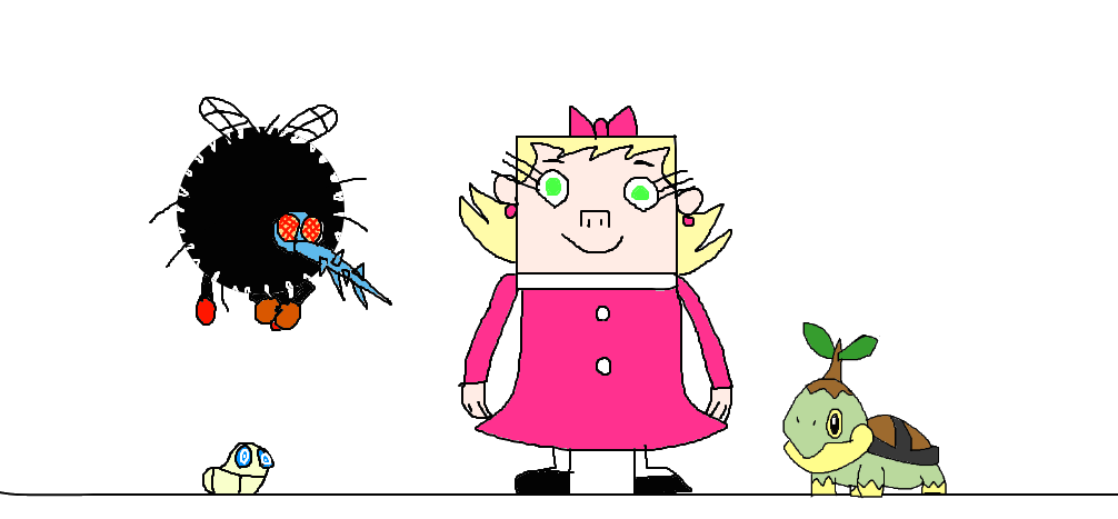 urban stingby turtwig and a pink dress girl by uniparrot20 on DeviantArt