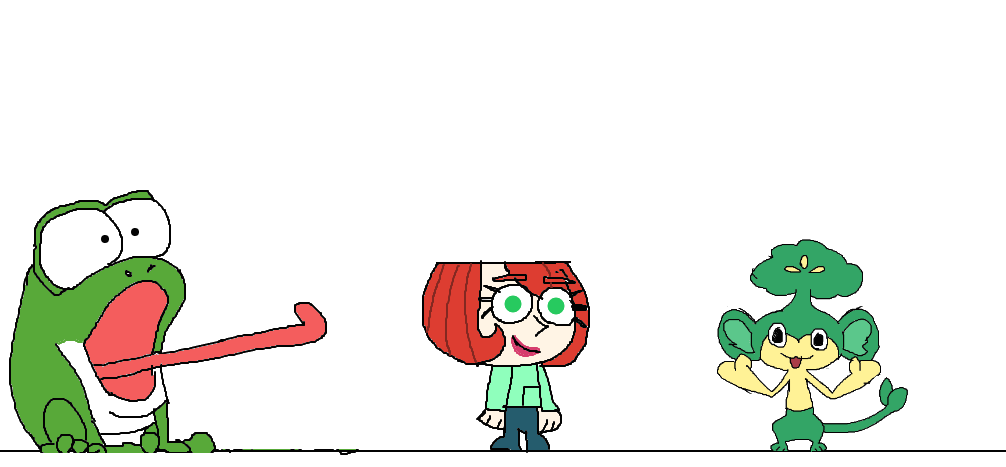 bopping toady pansage and a little girl by uniparrot20 on DeviantArt