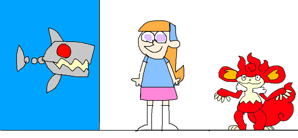 bonefin simisear and a orange haires girl by uniparrot20 on DeviantArt