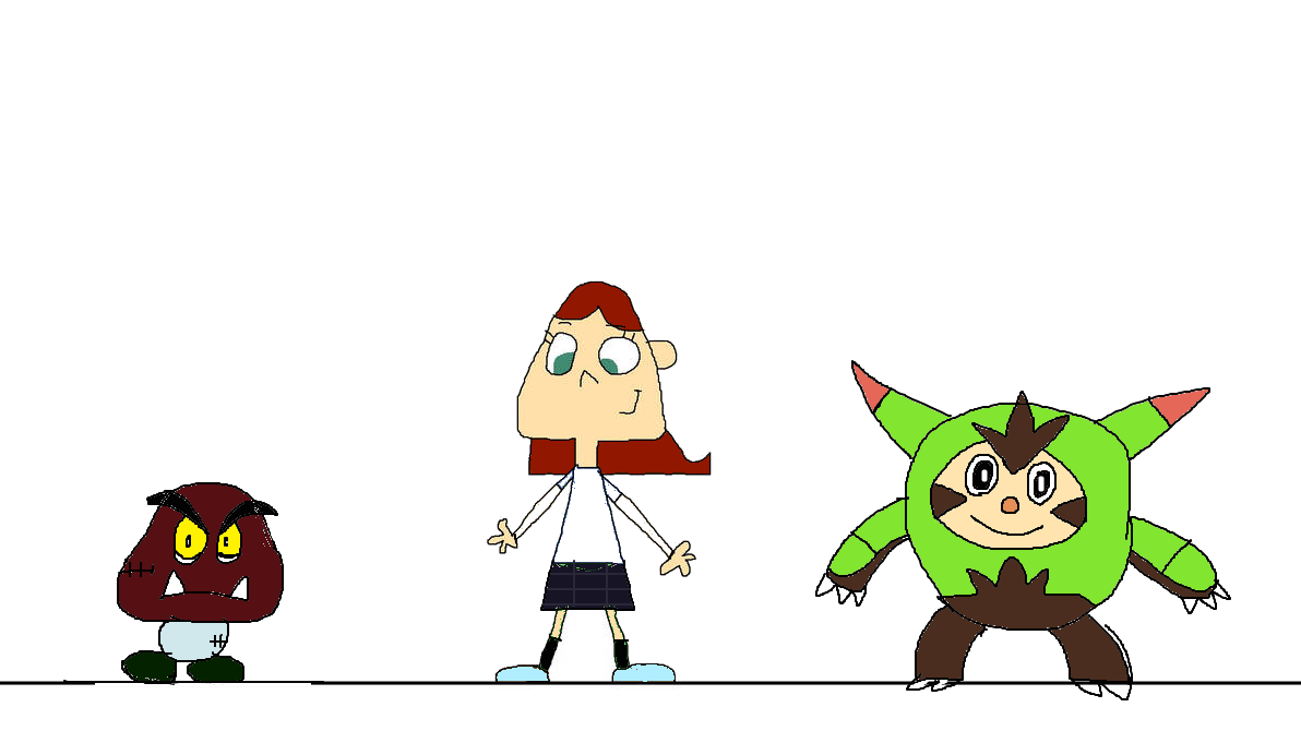 zombie goomba quilladin and a white shirt girl by uniparrot20 on DeviantArt