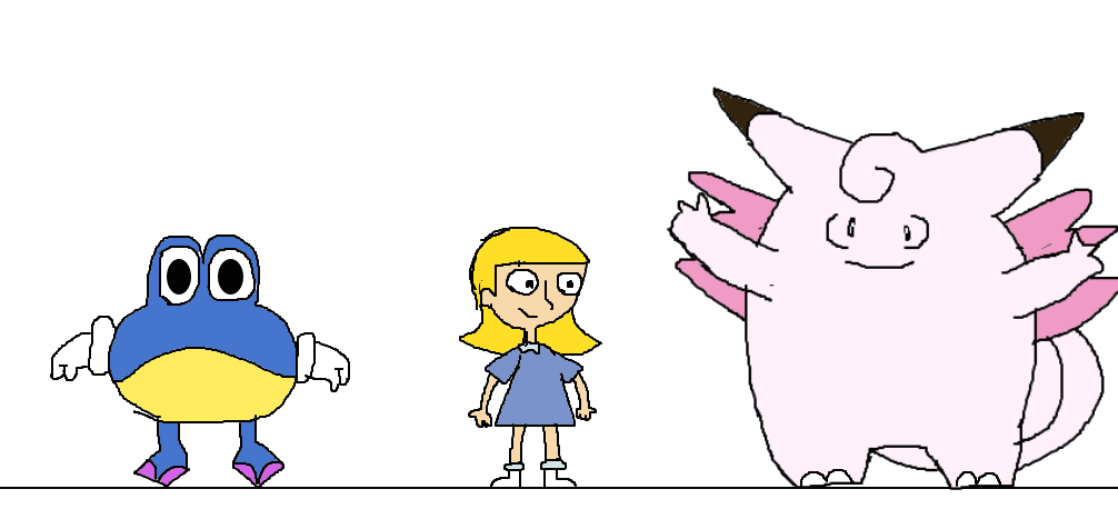 kleptoad clefable and a little blonde girl by uniparrot20 on DeviantArt