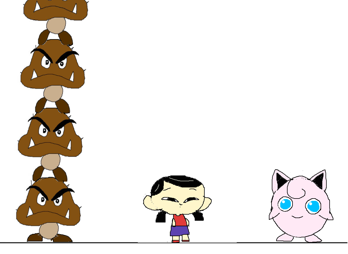 goomba tower jigglipuff and a asian girl by uniparrot20 on DeviantArt