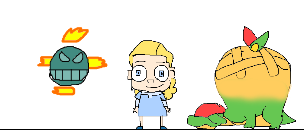 firewheel appletun and a little blonde girl by uniparrot20 on DeviantArt