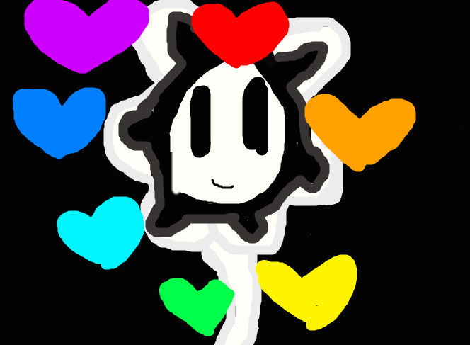 Flowey with the souls by starbutterflylover on DeviantArt