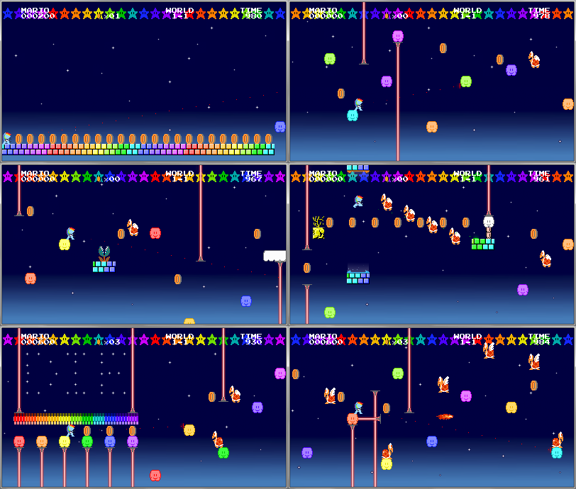 Rainbow Road Map and Tileset for Mari0 by TheStaticStalker on DeviantArt