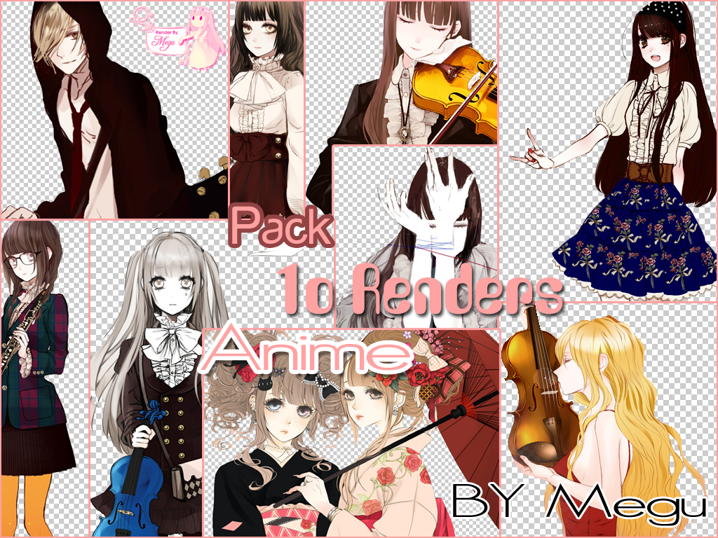 10 renders anime by Megu-Luka on DeviantArt