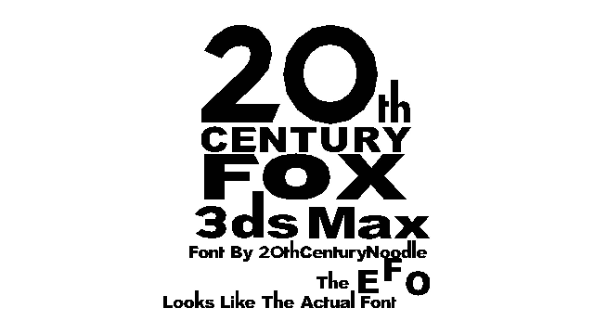 20th Century Fox 3DS Max Font by NoodcoFan199 on DeviantArt