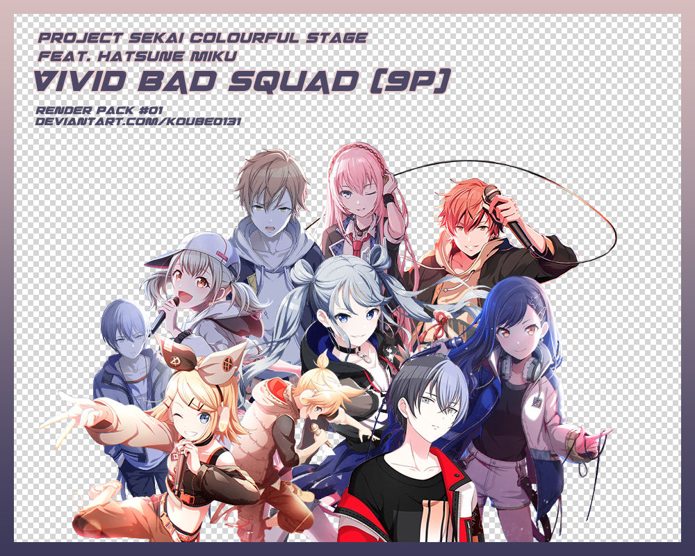 Render Pack #01 - Vivid BAD SQUAD by koube0131 on DeviantArt