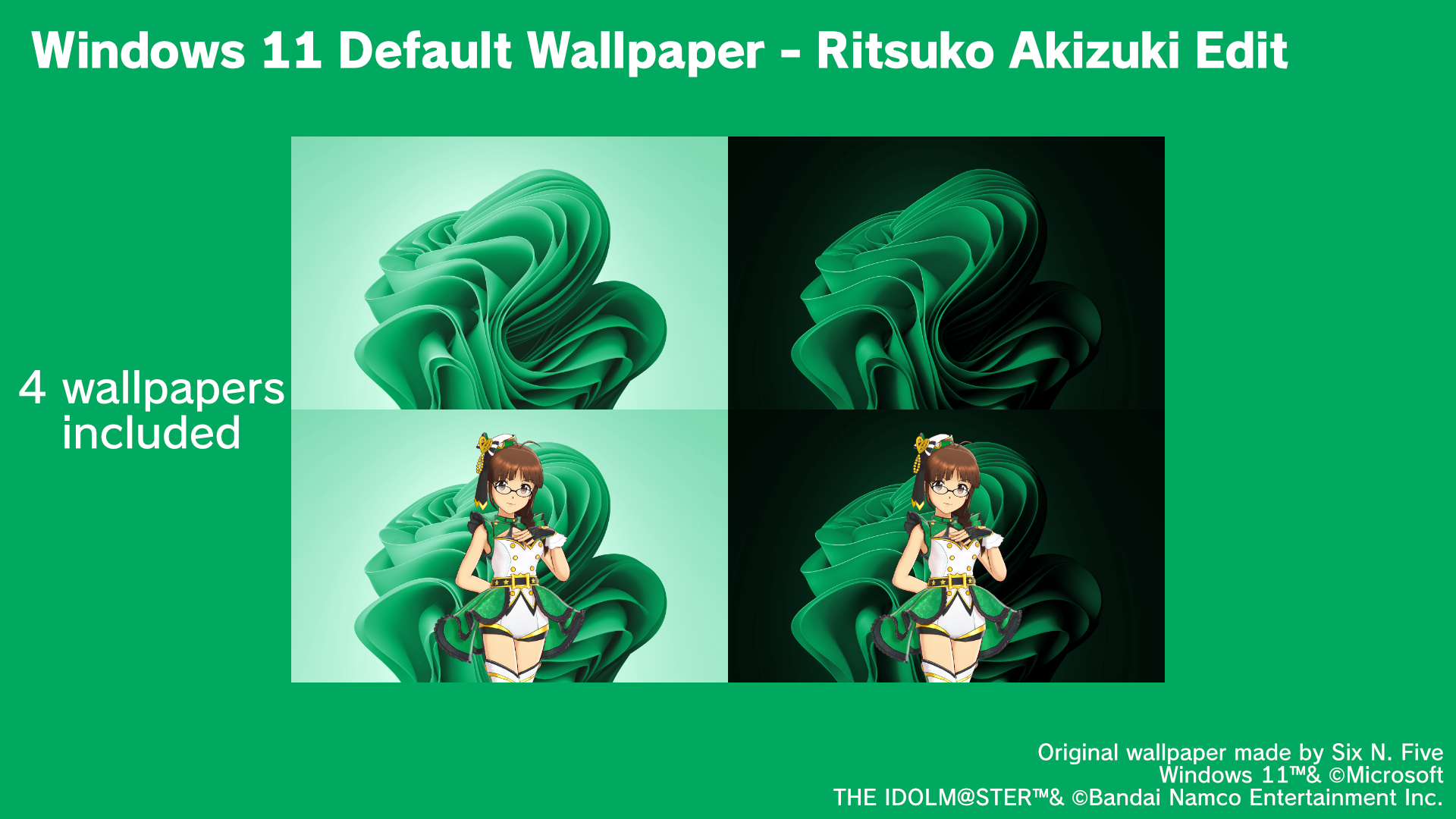 W11 Default Edit - Ritsuko Akizuki Version by Mayugaph on DeviantArt