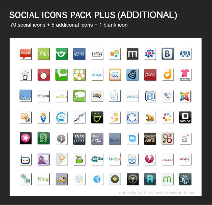 Social Icons Pack + II by Chocoreaper on DeviantArt