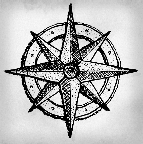 Hand-drawn authentic wind rose by anmcarrow on DeviantArt