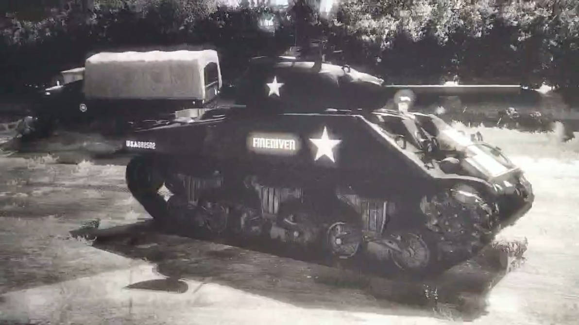 Sherman driving through by Fraztov on DeviantArt