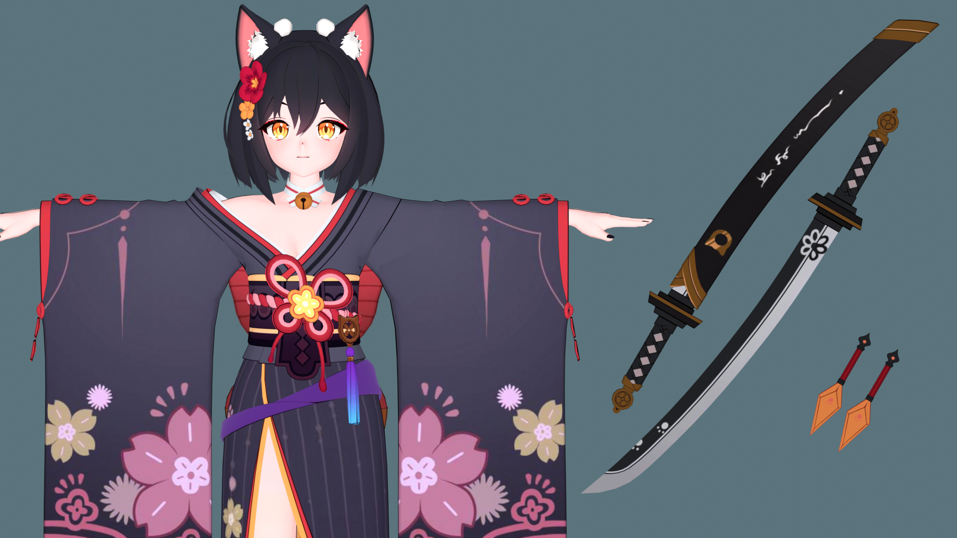 OUTERPLANE Kuro FBX by Terrin-Lotsuvas on DeviantArt