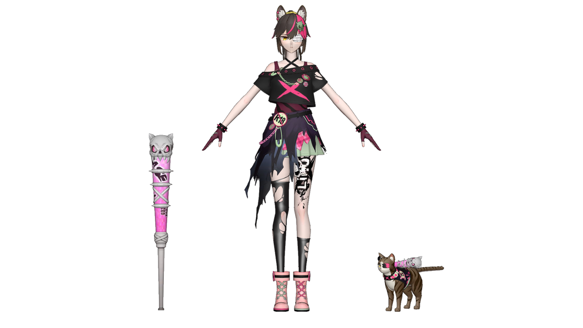 Cat Fantasy Asura Scribble Scramble FBX by Terrin-Lotsuvas on DeviantArt