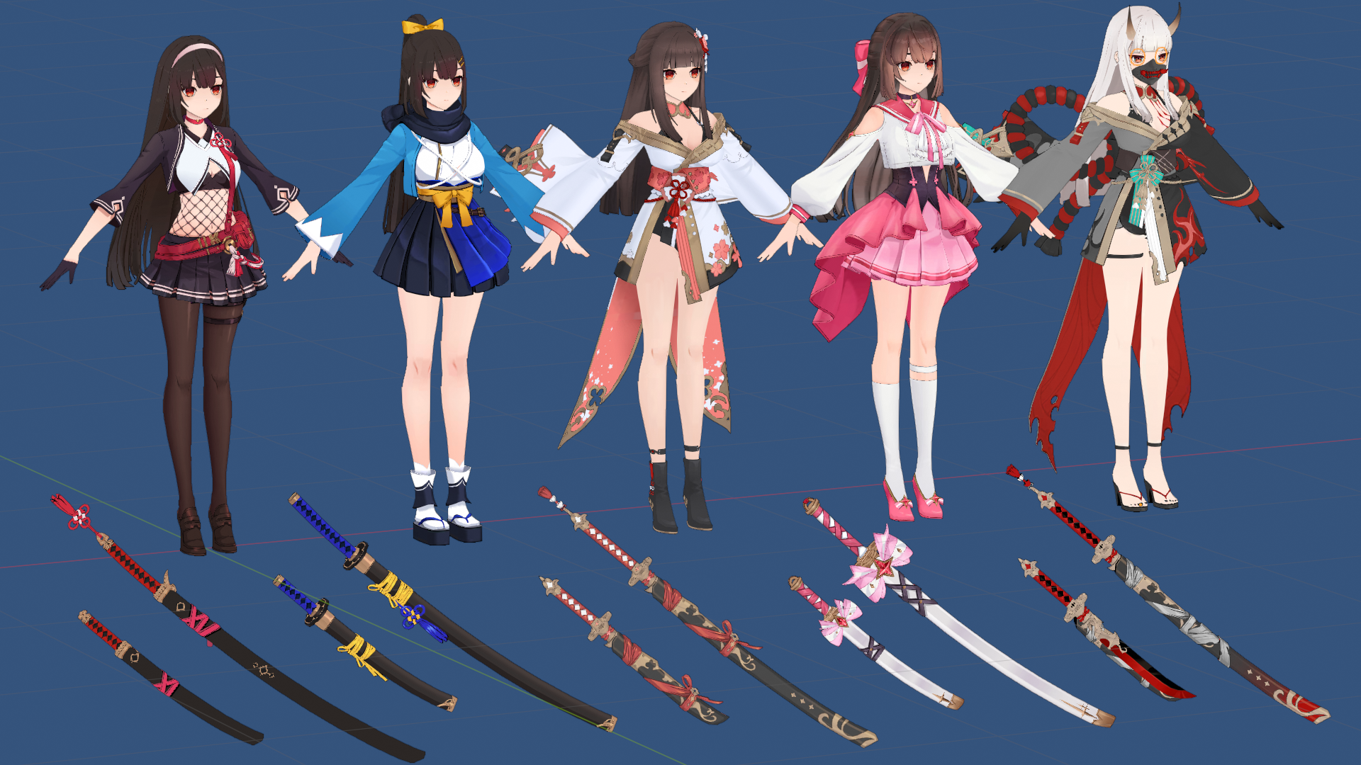 Eversoul Aki All Costumes FBX by Terrin-Lotsuvas on DeviantArt
