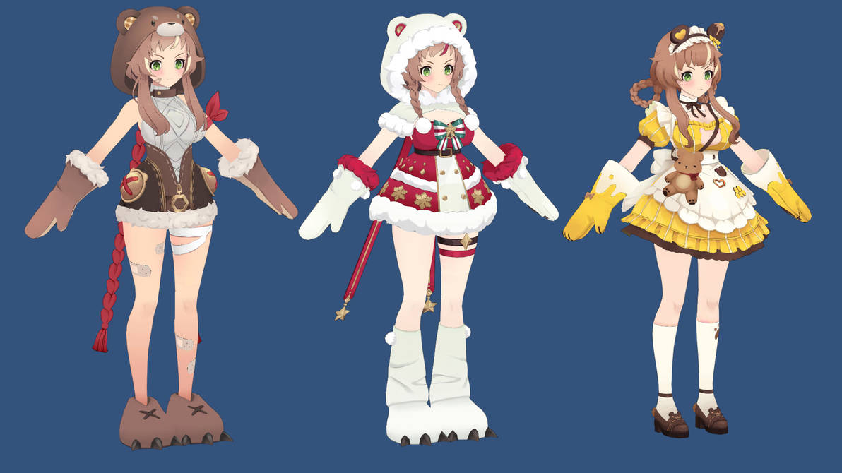 Eversoul Dora All Costumes FBX by Terrin-Lotsuvas on DeviantArt