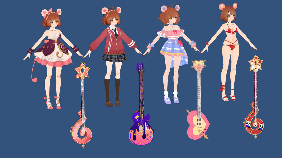 Eversoul Mica All Costumes FBX by Terrin-Lotsuvas on DeviantArt