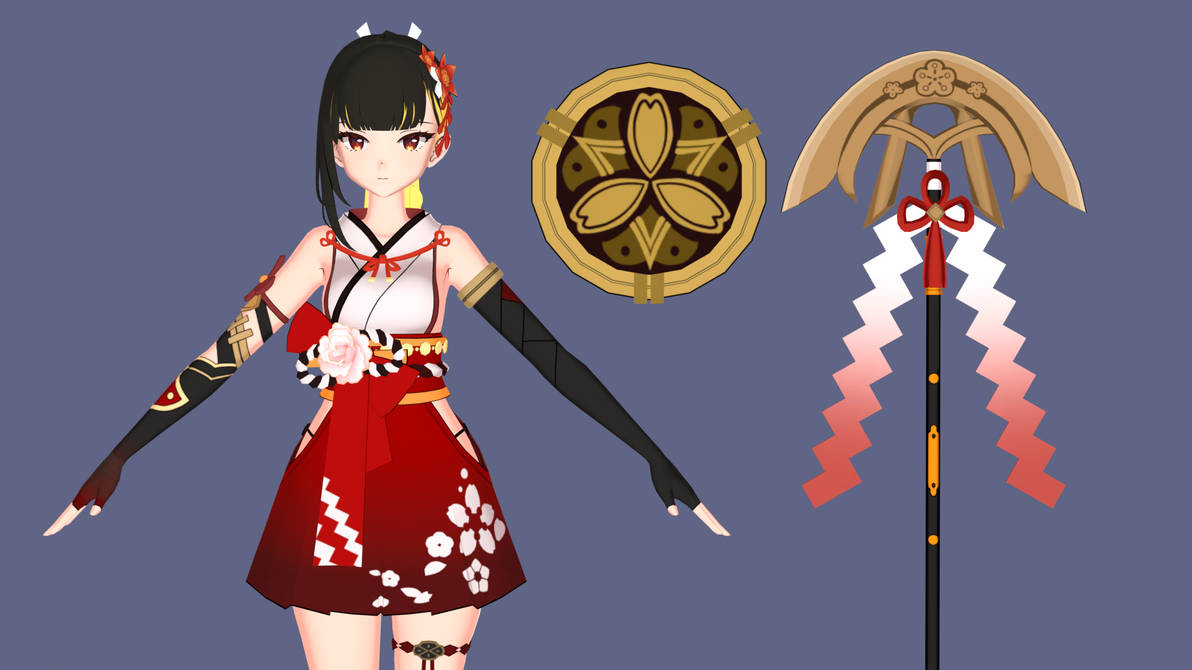 OUTERPLANE Kappa Goddess of Fortune FBX by Terrin-Lotsuvas on DeviantArt