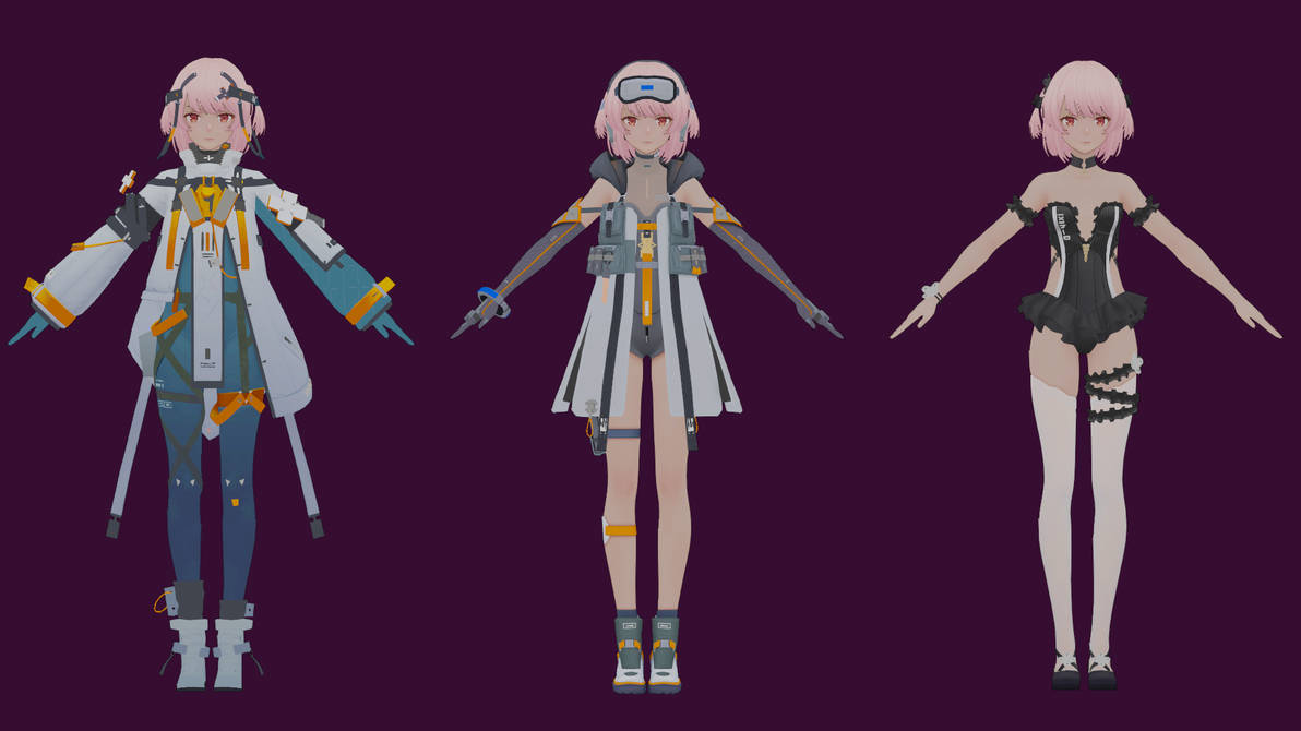 Snowbreak Fritia Hush GLTF by Terrin-Lotsuvas on DeviantArt