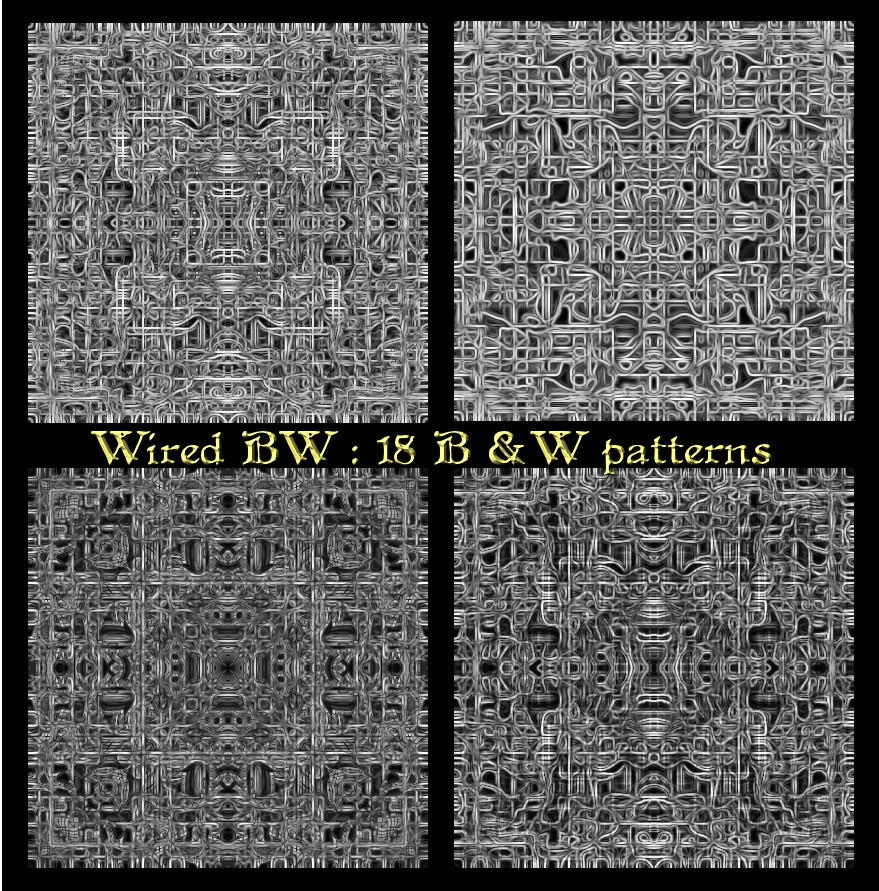 ' ORGANIC WIRES '17 400x400 BW pattern by PhotoComix2 on DeviantArt