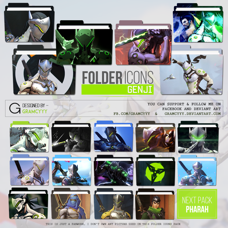 Genji Icons - Overwatch by Gramcyyy on DeviantArt