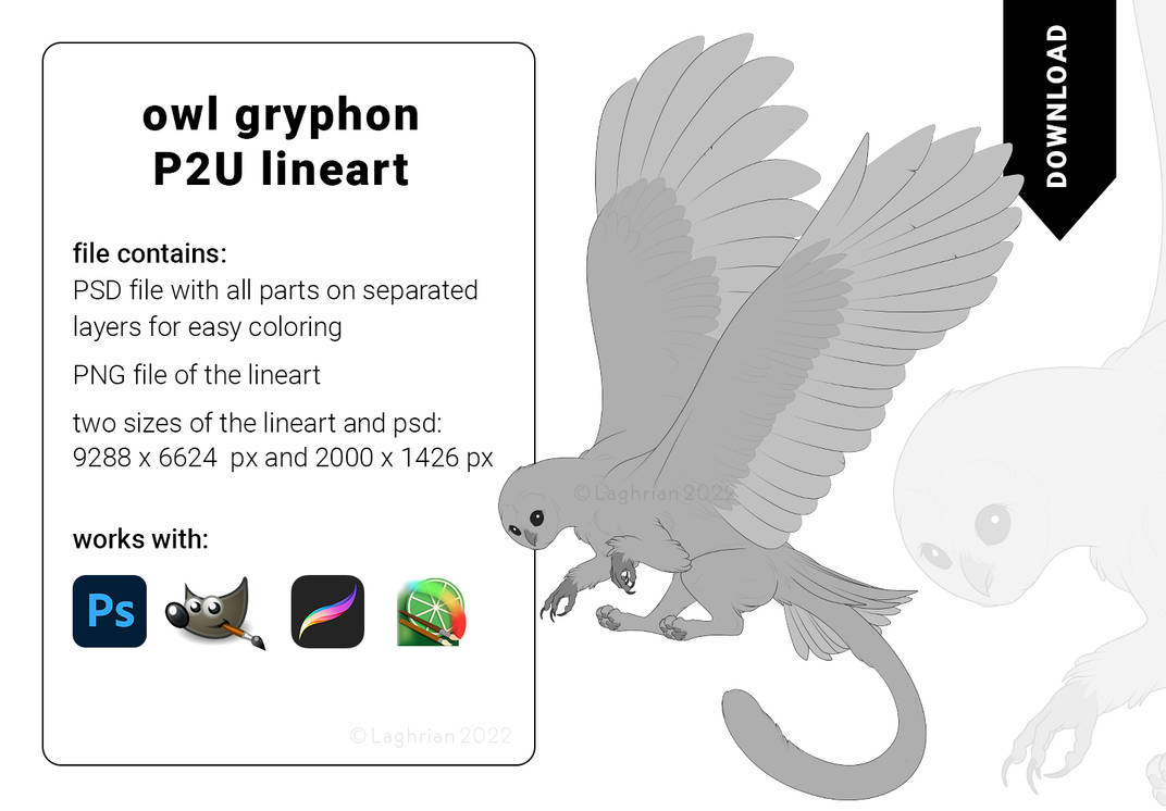 Owl Gryphon Lineart P2U for sale by Laghrian on DeviantArt Owl Gryphon Lineart P2U for sale by Laghrian on DeviantArt