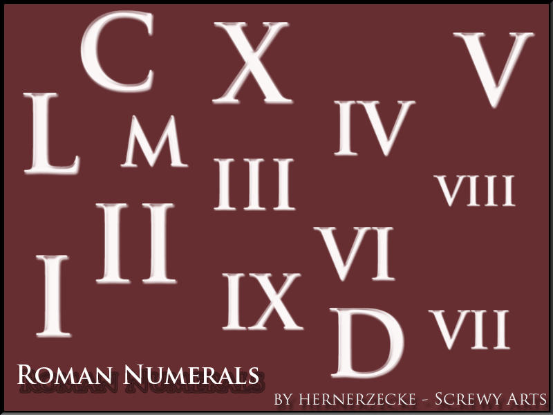 Roman Numerals by hernerzecke on DeviantArt