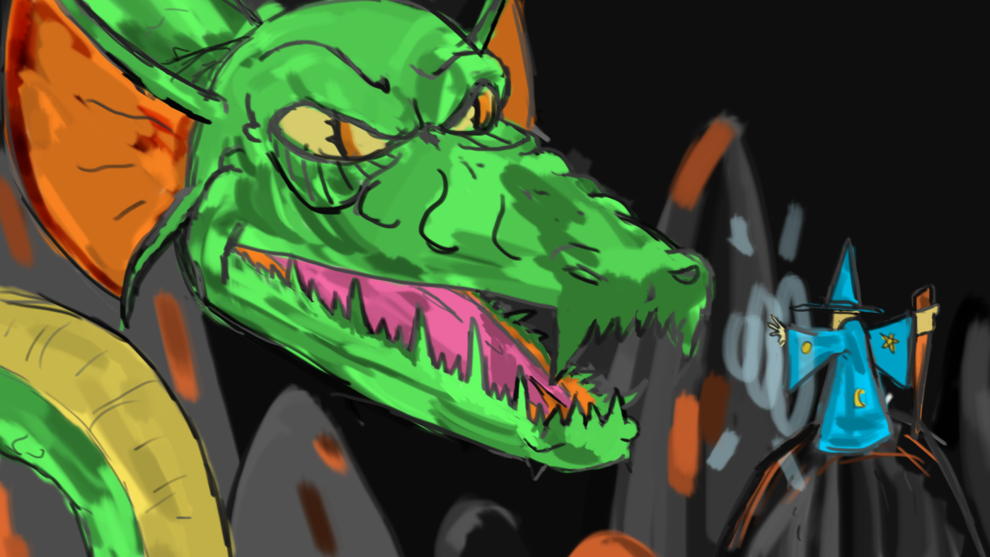 Dragon Fighting Wizard by queenelizathedog on DeviantArt