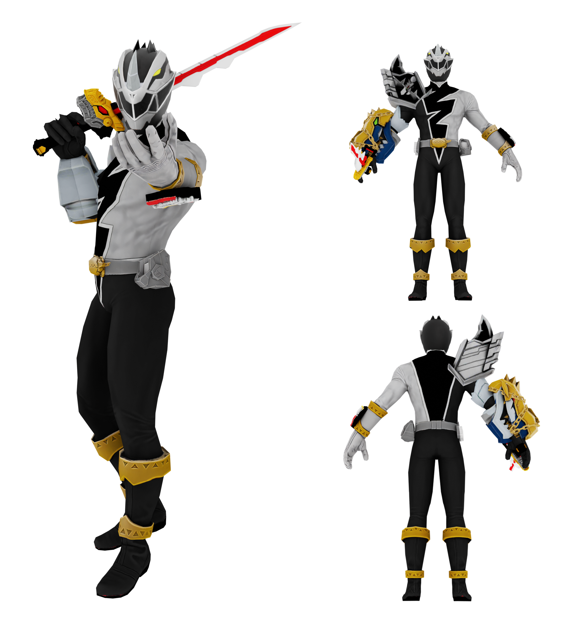 [DL] Black Dino Fury Ranger by Stradel on DeviantArt