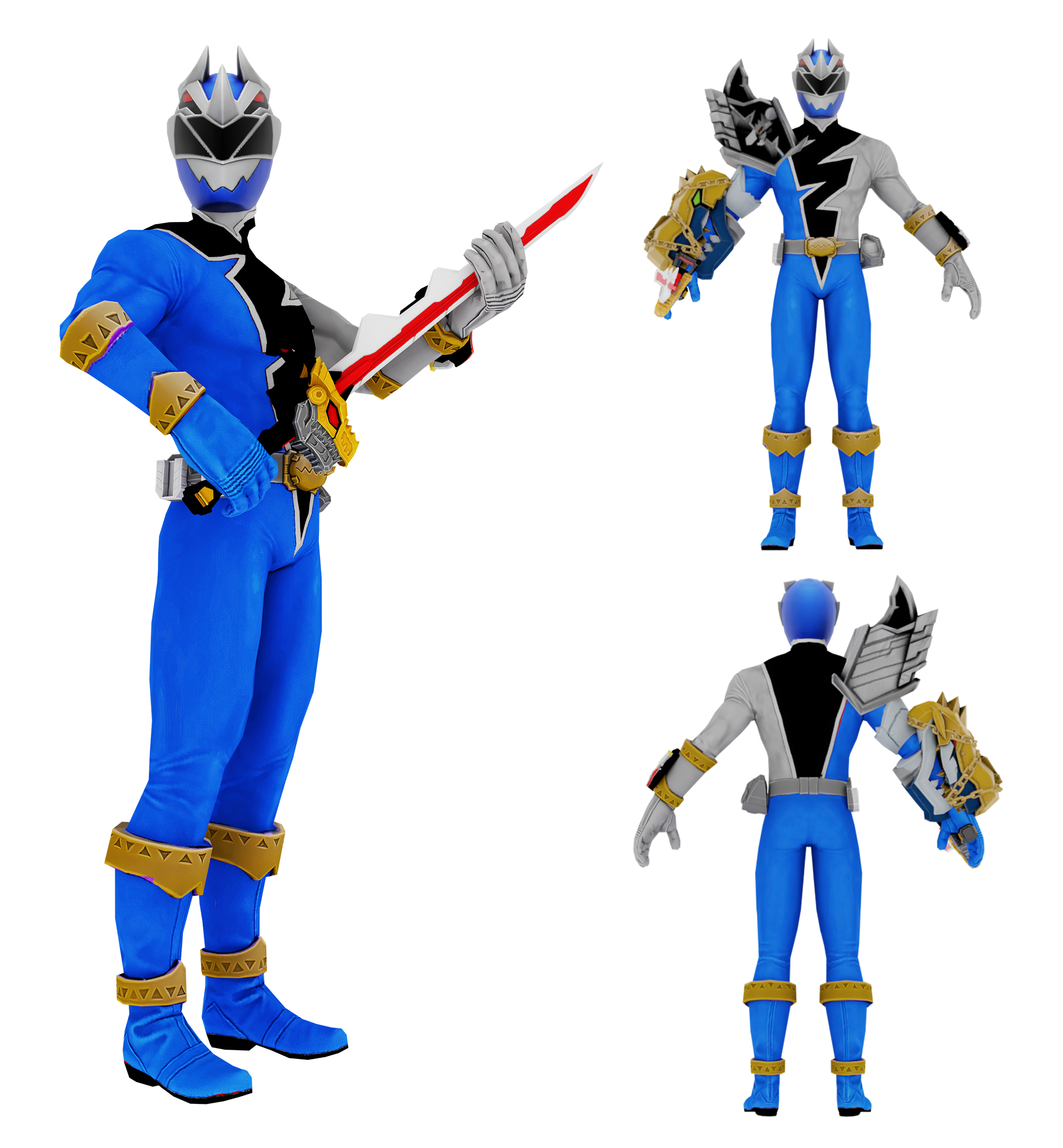 [DL] Blue Dino Fury Ranger by Stradel on DeviantArt