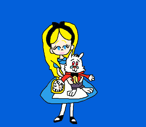 Alice And The White Rabbit by Mileymouse101 on DeviantArt
