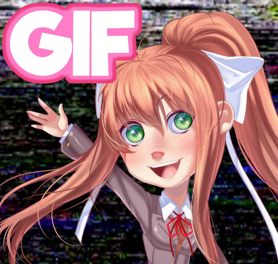DDLC - Monika gif 2 by RozenTrue on DeviantArt