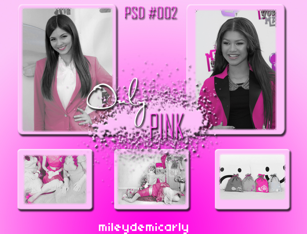 PSD only PINK by MileyDemiCarly on DeviantArt