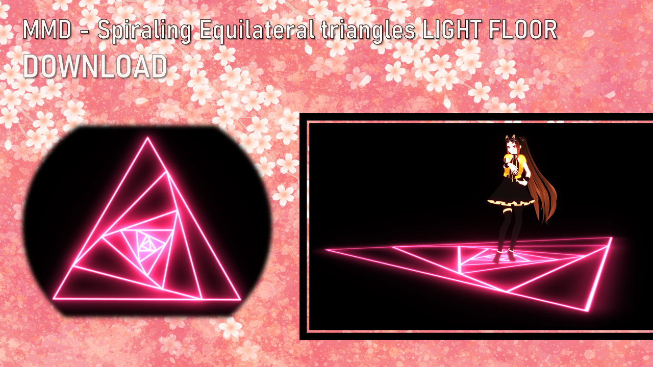 MMD Spiraling Equilateral triangles floor light DL by FloraRenji on ...